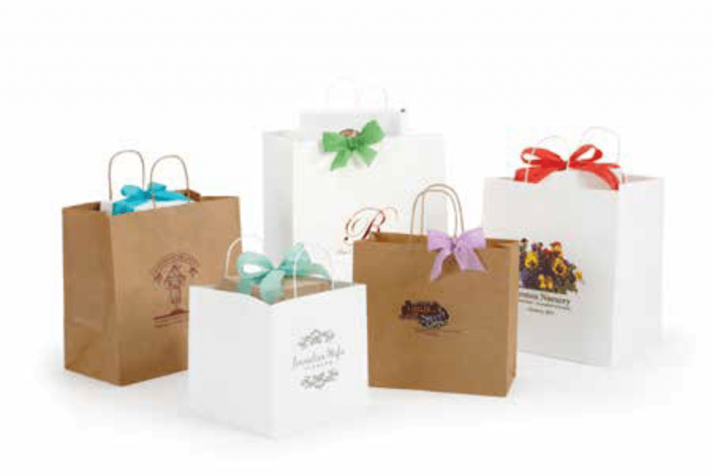 14 x 10 x 15-1/2" White or Natural Kraft Paper Carry Out Bags 200 Per ...
